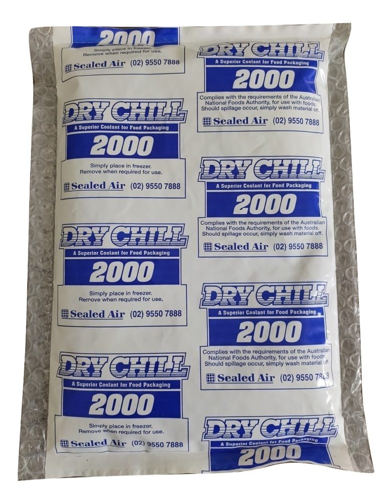 Bubble Ice packs - Dry Chill 2000 - 1kg -12 Units per Carton - Dry ...